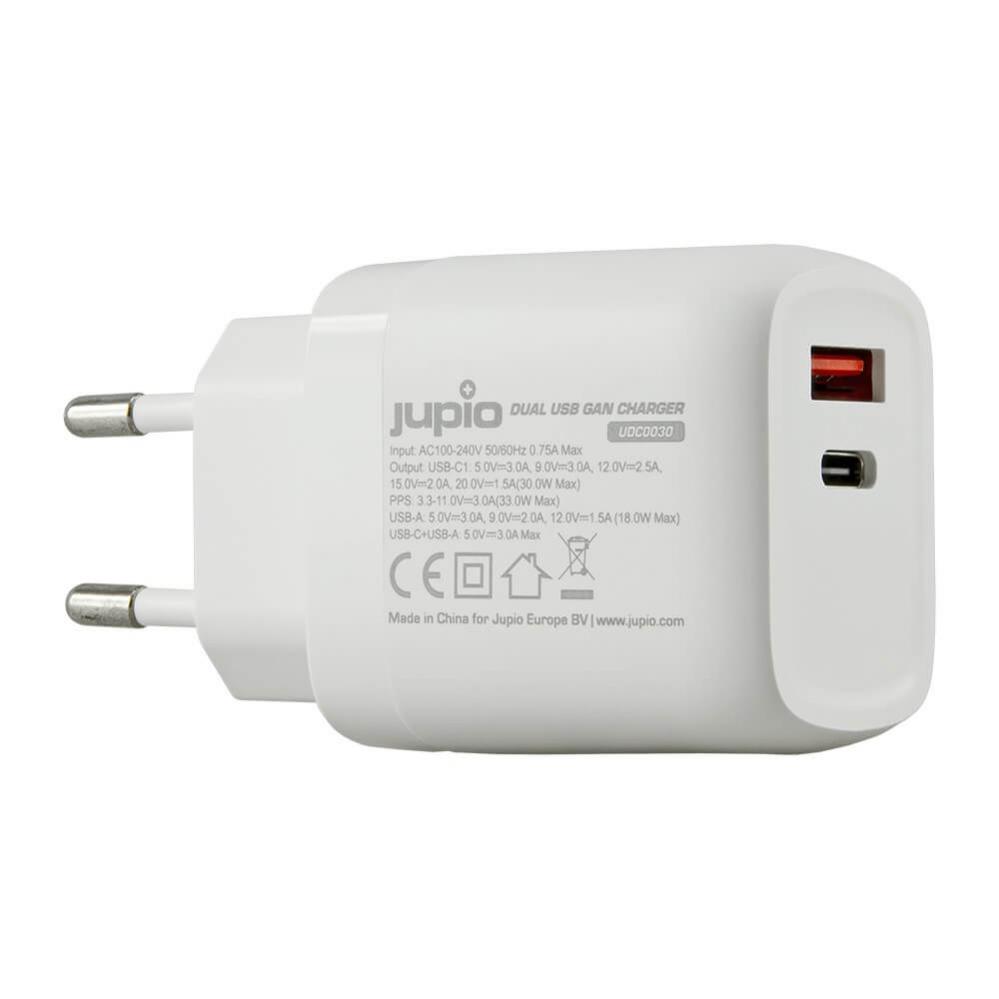 Köp Jupio 2-i-1 väggladdare med USB-A USB-C | Kamda