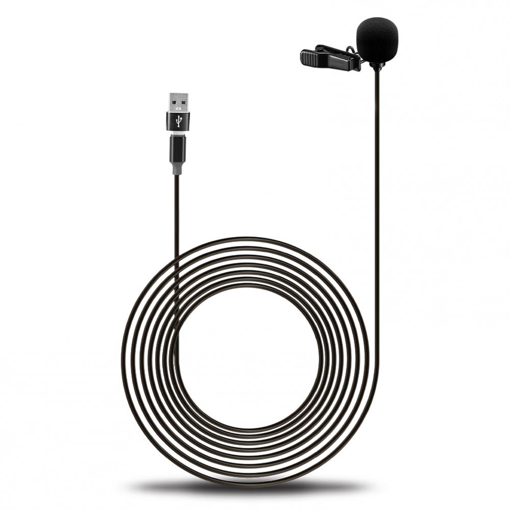 Myggmikrofon för mobil med USB C Kabel 2m | Kamda