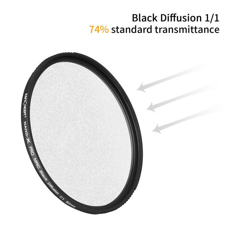 K&F Concept Black Diffusion 1/1 Filter Nano-X | Kamda